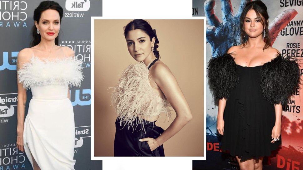 Anushka Sharma To Selena Gomez Celebs In Feather Dress | Anushka Sharma ...