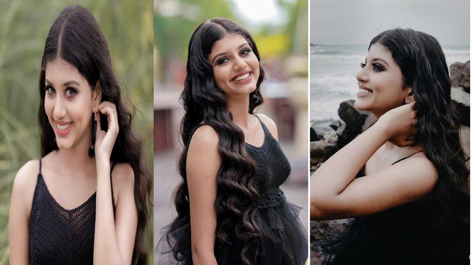 Tiktok fame Nivedya R Sankar's latest photoshoot in black dress goes ...