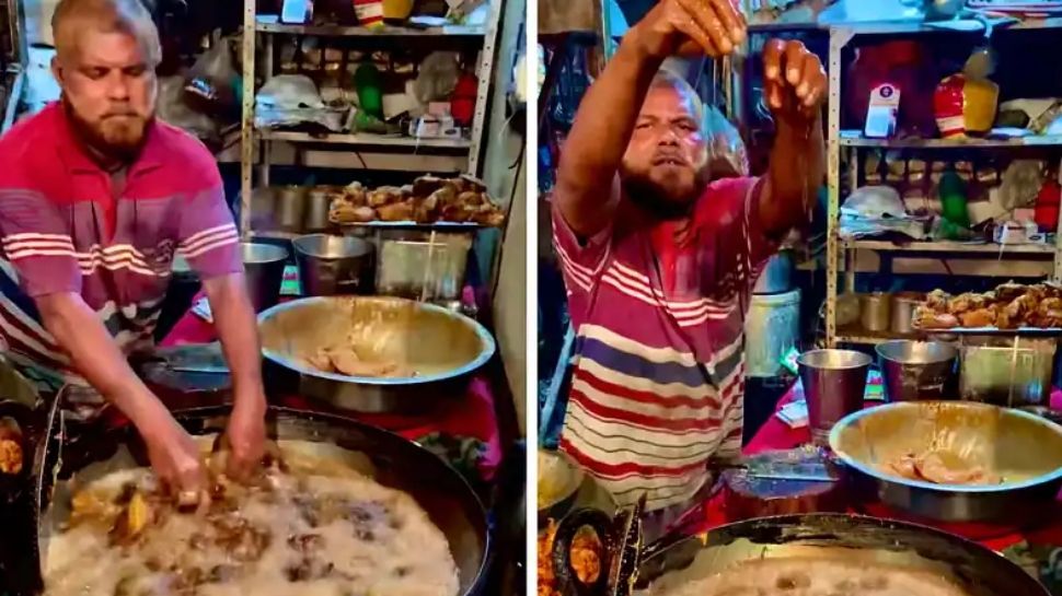 Real Truth of Viral Video Frying Chicken in Ali Chicken Center his hand ...