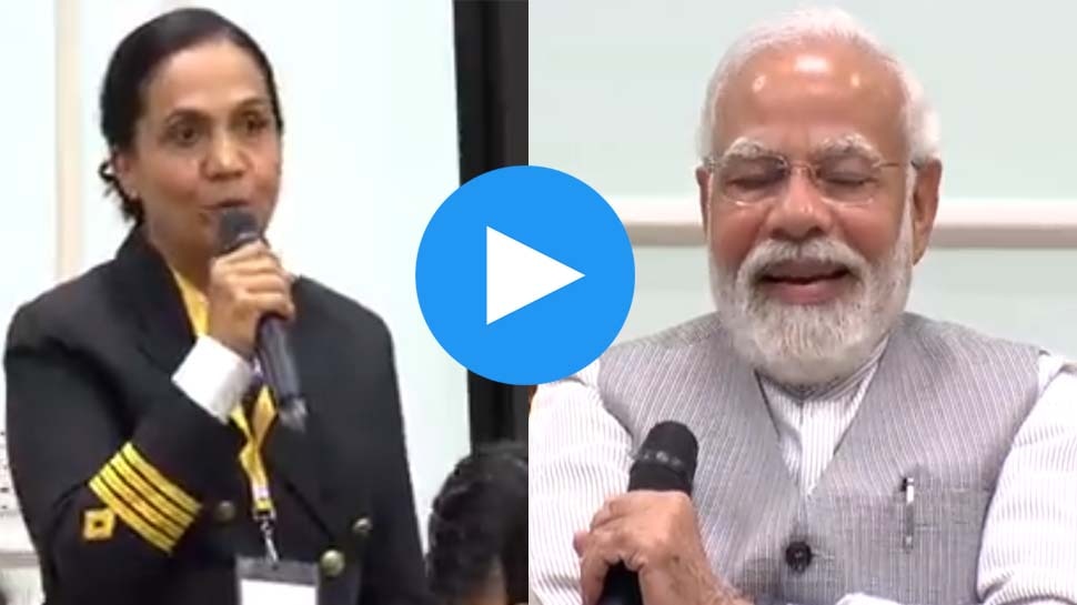 Watch pm narendra modi laughs when captain radhika menon says powerful ...