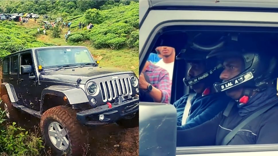 watc an amazing off roading of actor joju george in his jeep Wrangler ...