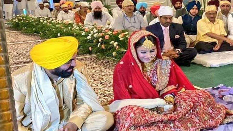 Bhagwant Mann Marries Gurpreet Kaur Delhi CM Kejriwal, Raghav Chadda Perform Rituals As Father ...