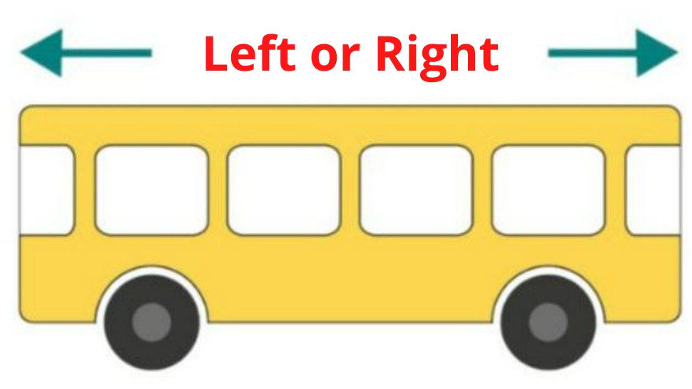 Brain Teaser Puzzle in which direction is the bus going in this image ...