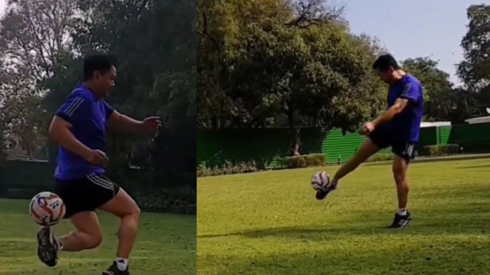 Viral Video Minister Kiren Rijiju Does Rainbow Flick for U17 Football ...