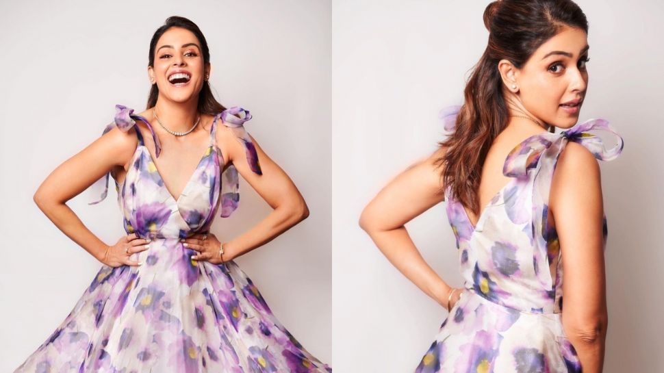 Genelia D Souza Floral New Dress Watch Photos | പൂക്കൾ പൂക്കും ഔട്ട് ...