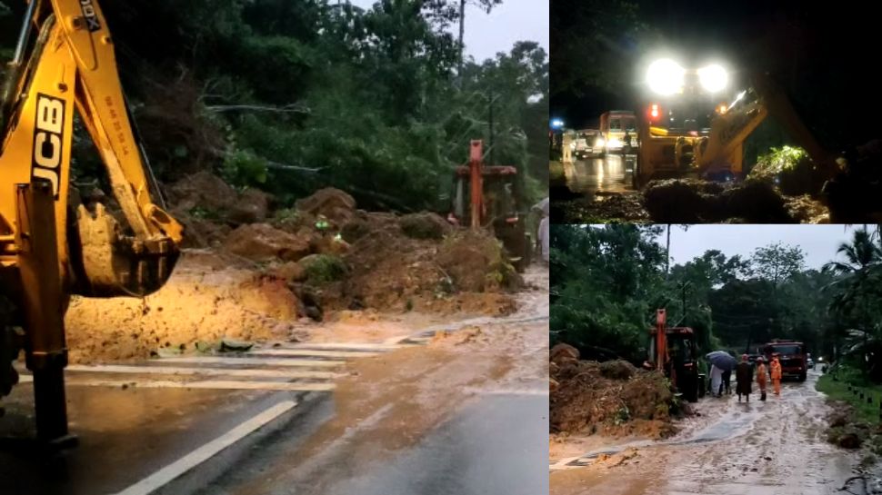 Landslide in Thiruvananthapuram-Chenkotta National Highway Traffic was ...