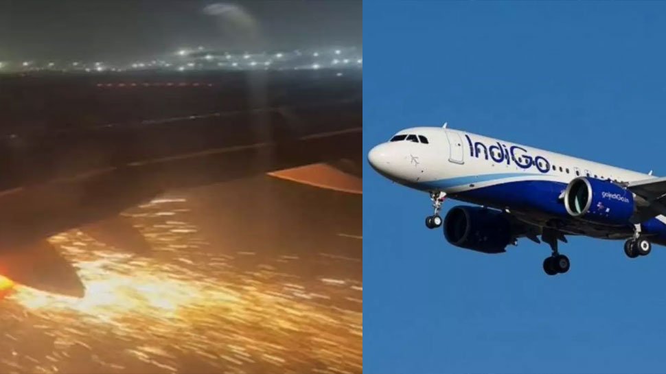 Indigo planes engine catches fire before take off in Delhi l Indigo ...