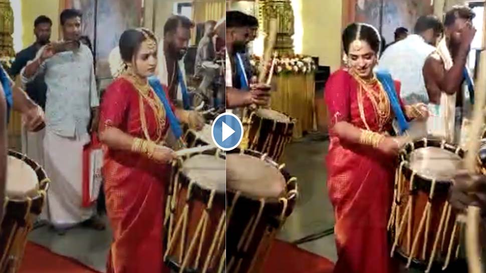 Viral Video bride groom video of bride welcoming groom and party with shinkarimelam went viral ...