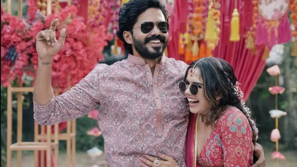 viral couples jisma and vimal haldi photos goes trending | viral ...