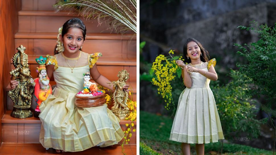 Devanandha looks very cute in Vishu pictures Malikappuram actress ...