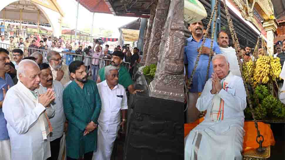 Kerala Governor Arif Mohammed Khan Visited Guruvayur Temple and Offered ...