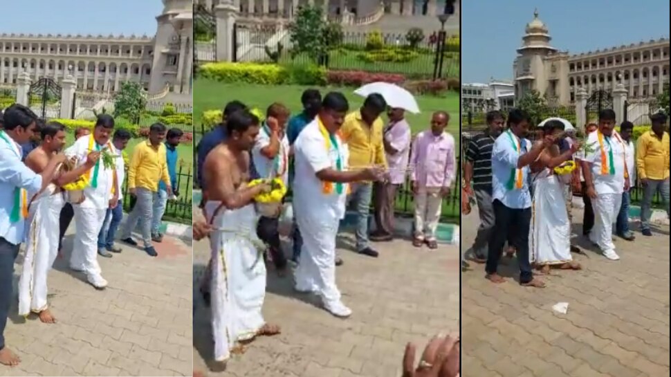 Karnataka Assembly Election 2023|Congress workers perform pooja by ...