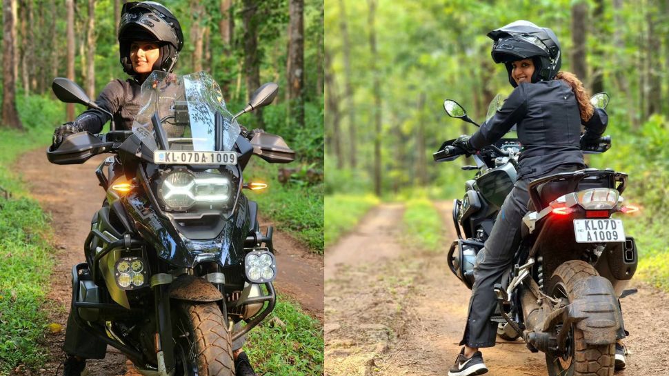 Manju Warrier with her bmw gs 1250 Sports Bike in Pictures | ബിഎംഡബള്യു 1250-ൽ മഞ്ജുവിൻറെ മാസ് ...