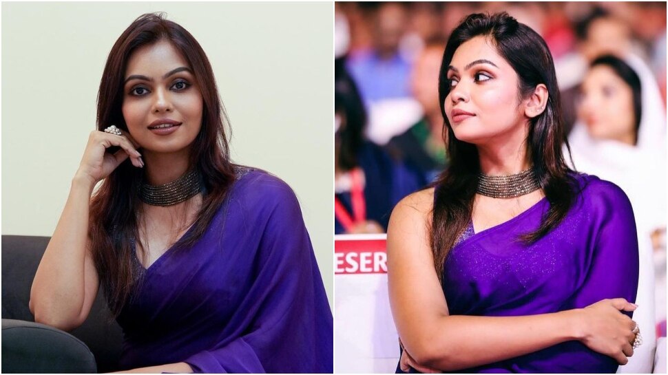 Tanvi Ram Latest Photos Went Viral On Social Media സാരിയിൽ മനം മയക്കി തൻവി റാം ചിത്രങ്ങ
