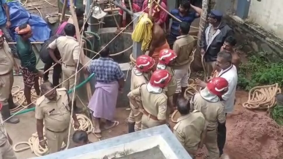 A well collapsed in Vizhinjam and the worker fell under the ground The ...