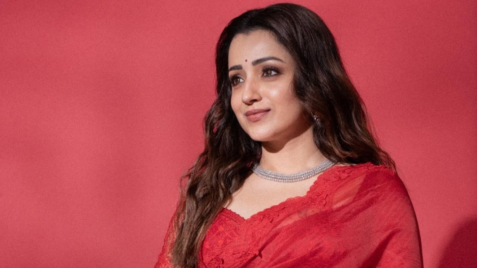 Actress Trisha at Leo movie success meet see unseen pics of satya ...