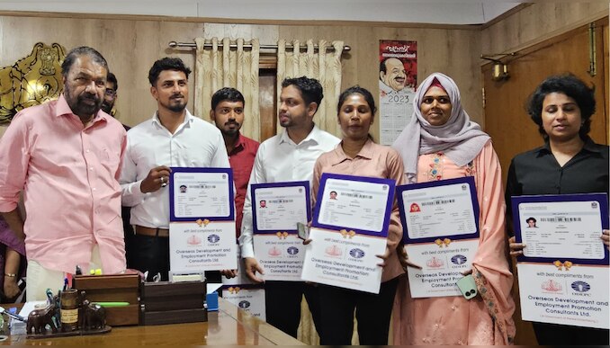 40 more foreign recruitment through ODEPEC Minister V Sivankutty hands ...