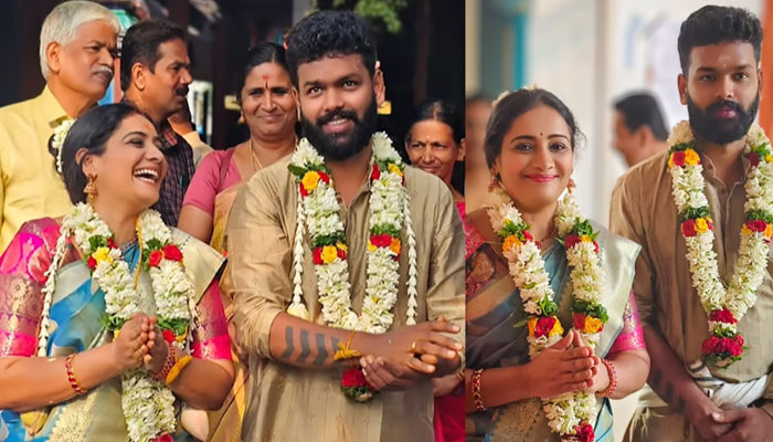 Actress Meera Vasudev get married with kudumbavilakku cameraman Vipin ...