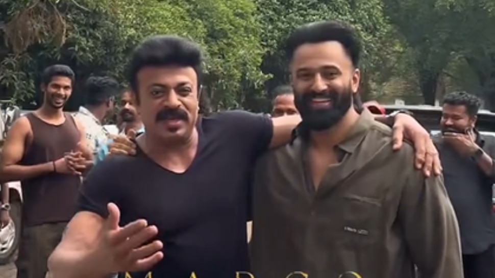 Marco Movie cast update riyas khan joins marco movie set unni mukundan ...