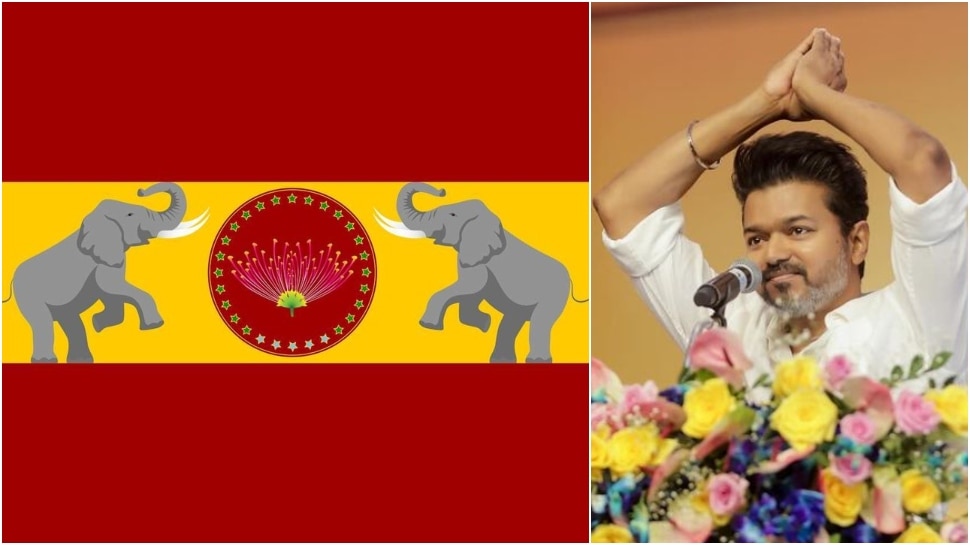 Actor Vijay Unveils Tamilaga Vettri Kazhagam TVK Flag in Chennai ...