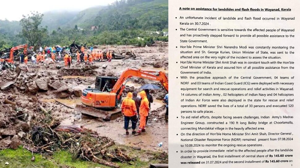 wayanad landslide disaster relief fund delay central government blame ...