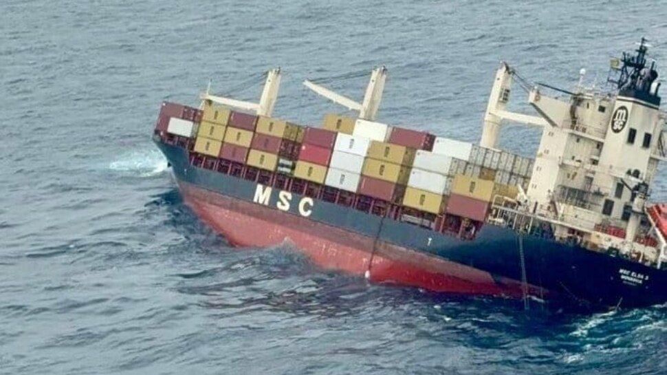 MSC ELSA3 Container Ship Accident: Cargo fell in arabian sea from ship ...