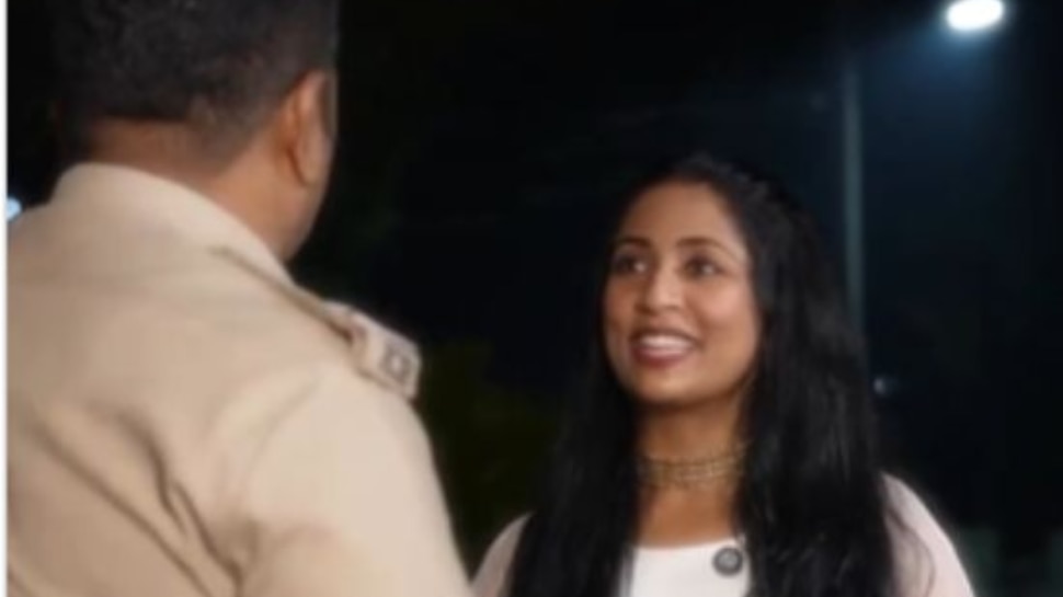 Navya nair caught by police while dancing at road for pathirathri movie ...